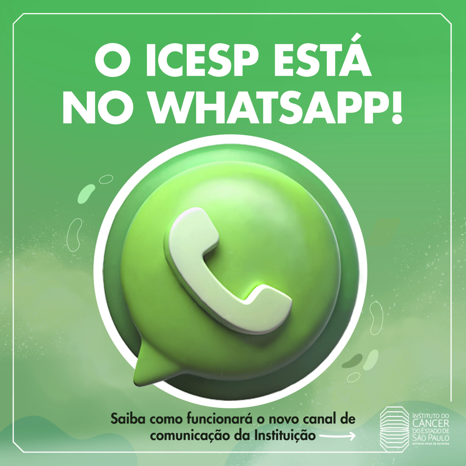 Icesp conta com novo canal de atendimento pelo WhatsApp para os ...